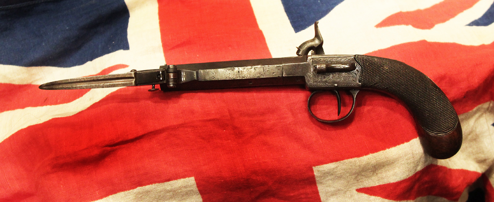 The Lanes Armoury | A Very Good 19thC. Ship Captain's Spring-Bayonet ...