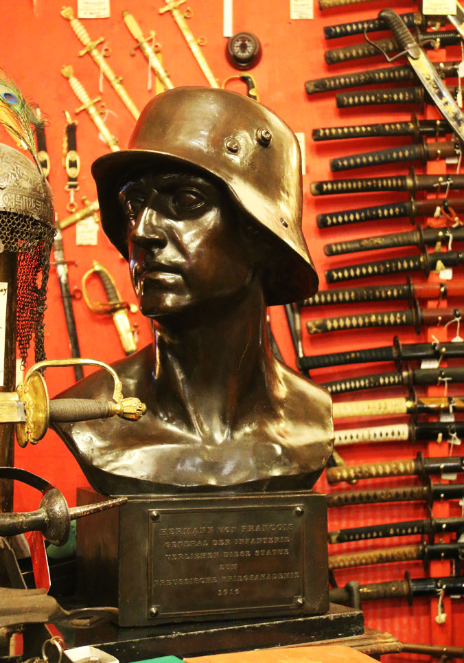 The Lanes Armoury | Magnificent Bronze Military Warrior Bust, Bearing a ...