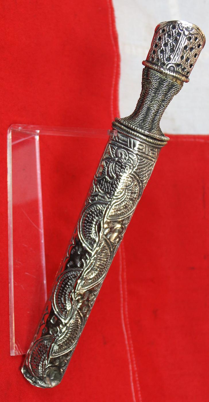 The Lanes Armoury | An Antique Chinese, Tibetan Silver Dagger, Ching ...